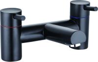 China Modern Black Bathroom Mixer Faucet With Ceramic Valve For Bath T8204B for sale