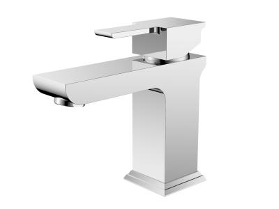 China Single Handle Brass Basin Mixer Faucet In Chrome Finish T8792W for sale