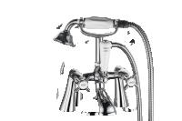 China Brass Bath Shower Mixer Faucet With Chrome Finish Classical T8046 for sale