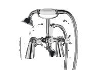 China Double Handles Bath Shower Mixer Faucet For Sophisticated Bathroom T8046N for sale