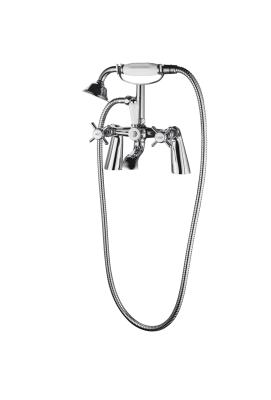 China Double Handles Bath Shower Mixer Faucet For Sophisticated Bathroom T8046N for sale