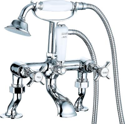 China Double Handle Brass Bath Shower Mixer For Sophisticated Bathroom T8047 for sale