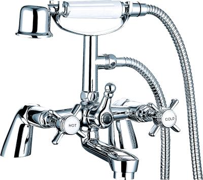 China Easy Installation Double Handle Bath Shower Mixer Faucet For Bathroom T8048 for sale