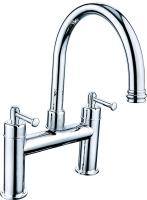 China Double Handle Bath Shower Mixer with Ceramic Valve and 0.5-3.0 Bar Pressure Range for Bathroom Use for sale