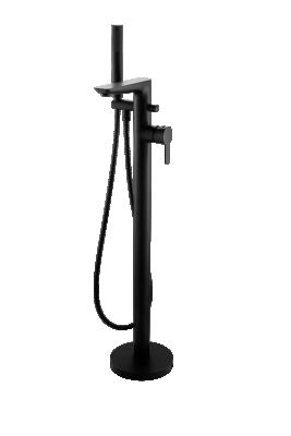 China Modern Style Floor Standing Bath Shower Mixer with Chrome Finish and 3-Year Warranty for Bathroom for sale