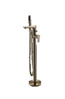 China Modern Style Floor Standing Bath Shower Mixer with Chrome Finish and 3-Year Warranty for Bathroom for sale