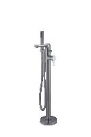 China Modern Style Floor Standing Bath Shower Mixer with Chrome Finish and 3-Year Warranty for Bathroom for sale