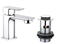 China Chrome Finish Basin Mixer Faucet Single Handle Easy Installation Suitable T9052MW for sale
