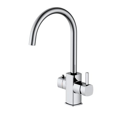 China Double Handle Kitchen Mixer Faucet Chrome For Kitchen Environments T91006A for sale