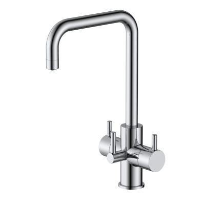 China Brass Kitchen Mixer Faucet Swivel Spout Design Enhances Flexibility T91034 for sale