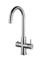 China Chrome Kitchen Mixer Faucet Brass Body Single Handle Easy Installation T91066 for sale