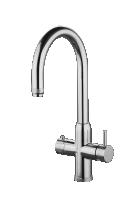 China Brass Kitchen Mixer Faucet Chrome Plated Stylish Durable Design T91067 for sale