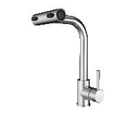 China Single Handle Kitchen Mixer Faucet Brass Build Delivering Strength T91105 for sale
