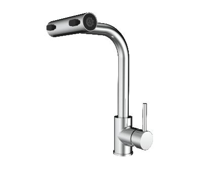 China Single Handle Kitchen Mixer Faucet Brass Build Delivering Strength T91105 for sale
