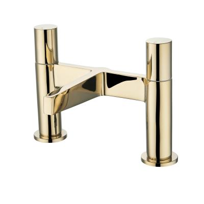 China Double Handle Bath Shower Mixer Faucet Made of Brass Suitable for Hotels T9184 for sale