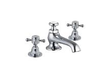 China Basin Mixer Faucet Double Smooth Handle Movement Easy Installation T92310 for sale