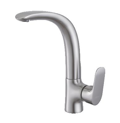 China Chrome Kitchen Mixer Faucet Single Handle Easy To Install Suitable T93011 for sale
