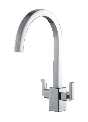 China Double Handle Kitchen Mixer Faucet Made with Brass Material  T93014 for sale