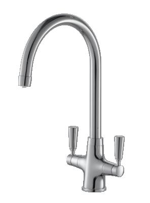 China Double Handle Kitchen Mixer Faucet Made of Brass Material T93016A for sale