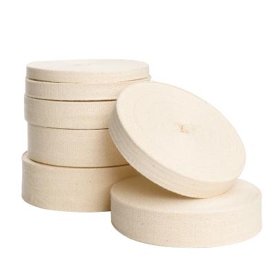 China Natural Cotton Ribbon 10mm-50mm Width | 100% Cotton Plain Design with Custom Printing Options for sale