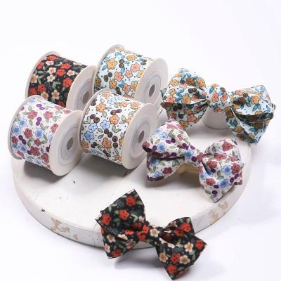 China 25mm Custom Printed Fabric Ribbon Roll 50 Yards - Eco Friendly Grosgrain Tape for Packaging & Garments for sale