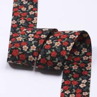 China 25mm Custom Printed Fabric Ribbon Roll 50 Yards - Eco Friendly Grosgrain Tape for Packaging & Garments for sale
