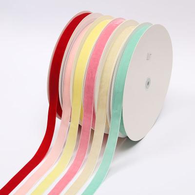 China 1 Inch Wide Velvet Ribbon 10 Yards Double-Faced for Gift Wrapping and Crafts for sale