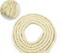 China Marine 3-Strand Cotton Rope 550 Pounds Strength 1/4 Inch Diameter for Boating and Crafts for sale