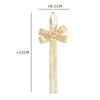 China Gold Pre-Tied Satin Ribbon Bows with Elastic Loop - 5000pcs Minimum Order, 7-10 Day Delivery for Gift Wrapping and Event Decorations for sale