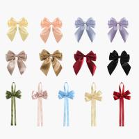 China Gold Pre-Tied Satin Ribbon Bows with Elastic Loop - 5000pcs Minimum Order, 7-10 Day Delivery for Gift Wrapping and Event Decorations for sale