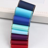 China 2.5cm Width 100 Yard Polyester Gold Edge Grosgrain Ribbon for Christmas Decorations and Bag Handles for sale