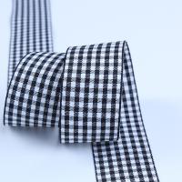 China 2.5cm x 0.5mm Polyester Plaid Ribbon - 100 Yard Rolls for Gift Wrapping and Decoration for sale