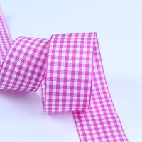 China 2.5cm x 0.5mm Polyester Plaid Ribbon - 100 Yard Rolls for Gift Wrapping and Decoration for sale