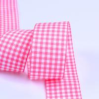 China 2.5cm x 0.5mm Polyester Plaid Ribbon - 100 Yard Rolls for Gift Wrapping and Decoration for sale