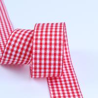 China 2.5cm x 0.5mm Polyester Plaid Ribbon - 100 Yard Rolls for Gift Wrapping and Decoration for sale