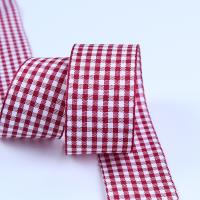 China 2.5cm x 0.5mm Polyester Plaid Ribbon - 100 Yard Rolls for Gift Wrapping and Decoration for sale