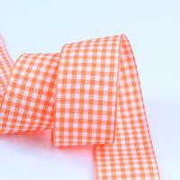 China 2.5cm x 0.5mm Polyester Plaid Ribbon - 100 Yard Rolls for Gift Wrapping and Decoration for sale