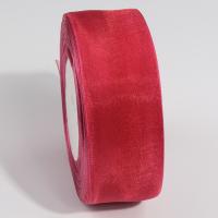 China 2.5cm Polyester Organza Ribbon 100 Yards Roll for DIY Bows and Wedding Decorations for sale