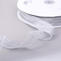 China 25mm Korea Polyester Organza Wired Ribbon - 100 Yard Rolls, 0.5mm Thickness for Gift Wrapping for sale