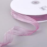 China 25mm Korea Polyester Organza Wired Ribbon - 100 Yard Rolls, 0.5mm Thickness for Gift Wrapping for sale