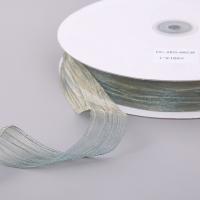 China 25mm Korea Polyester Organza Wired Ribbon - 100 Yard Rolls, 0.5mm Thickness for Gift Wrapping for sale