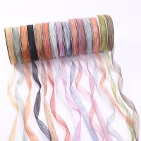China 25mm Korea Polyester Organza Wired Ribbon - 100 Yard Rolls, 0.5mm Thickness for Gift Wrapping for sale