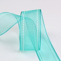 China 25mm|38mm Stitched Edge Polyester Organza Ribbon for Flower Gift Packing for sale
