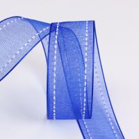 China 25mm|38mm Stitched Edge Polyester Organza Ribbon for Flower Gift Packing for sale