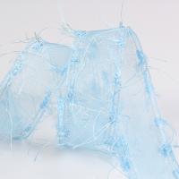 China 25mm-50mm Tassel Edge Polyester Organza Ribbon for Flower Chocolate Gift Packing and Garment Decoration for sale