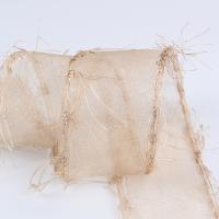 China 25mm-50mm Tassel Edge Polyester Organza Ribbon for Flower Chocolate Gift Packing and Garment Decoration for sale