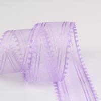 China 16mm-38mm Rolls Of Organza Ribbon Double Circle Edge Red Sheer Ribbon for sale