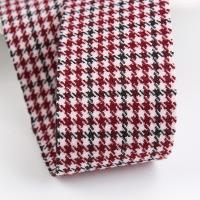 China Polyester Red Houndstooth Ribbon 10mm-40mm Satin Poly Ribbon for sale