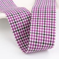 China Polyester Red Houndstooth Ribbon 10mm-40mm Satin Poly Ribbon for sale