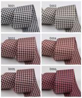 China 40mm Double Face Polyester Hound Stooth Ribbon for Ribbon Bow Making and Garment Decoration for sale